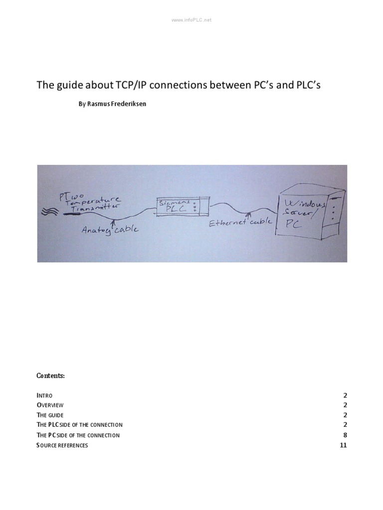 Guide About Tcpip Connections Between Pcs And Siemens Plcs Pdf Programmable Logic Controller