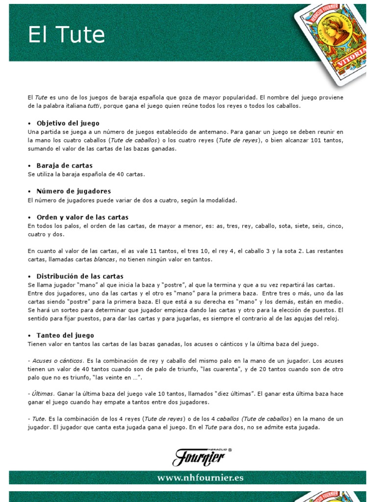 Reglamento El Tute | PDF