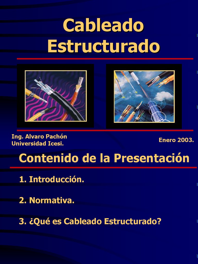 Introducción al Cableado Estructurado | PDF | Línea de transmisión ...
