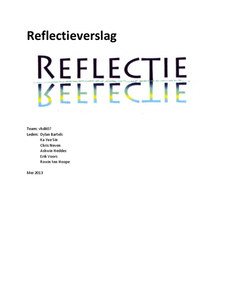 Reflectie GTCN | PDF