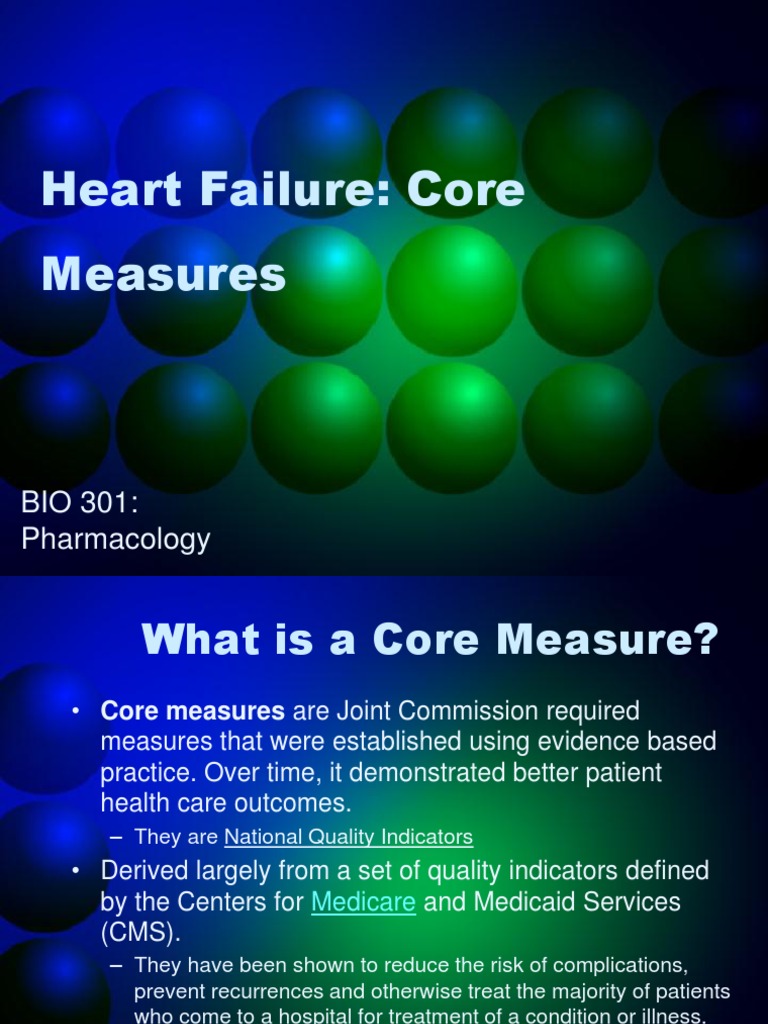 Heart Failure Core Measures | Myocardial Infarction | Emergency Department