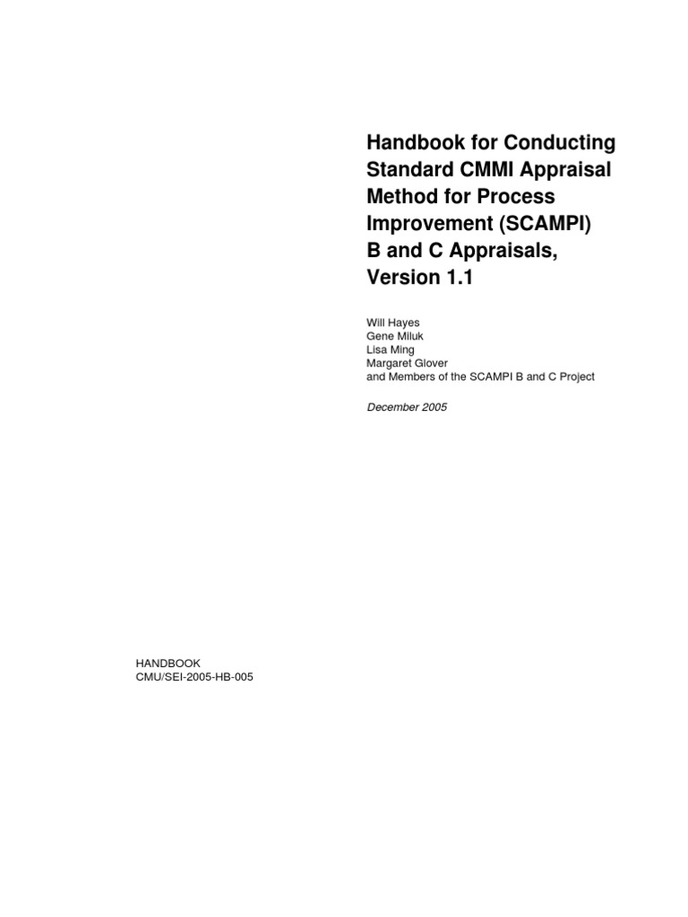 Cmmi Scampi | PDF | Performance Appraisal | Real Estate Appraisal