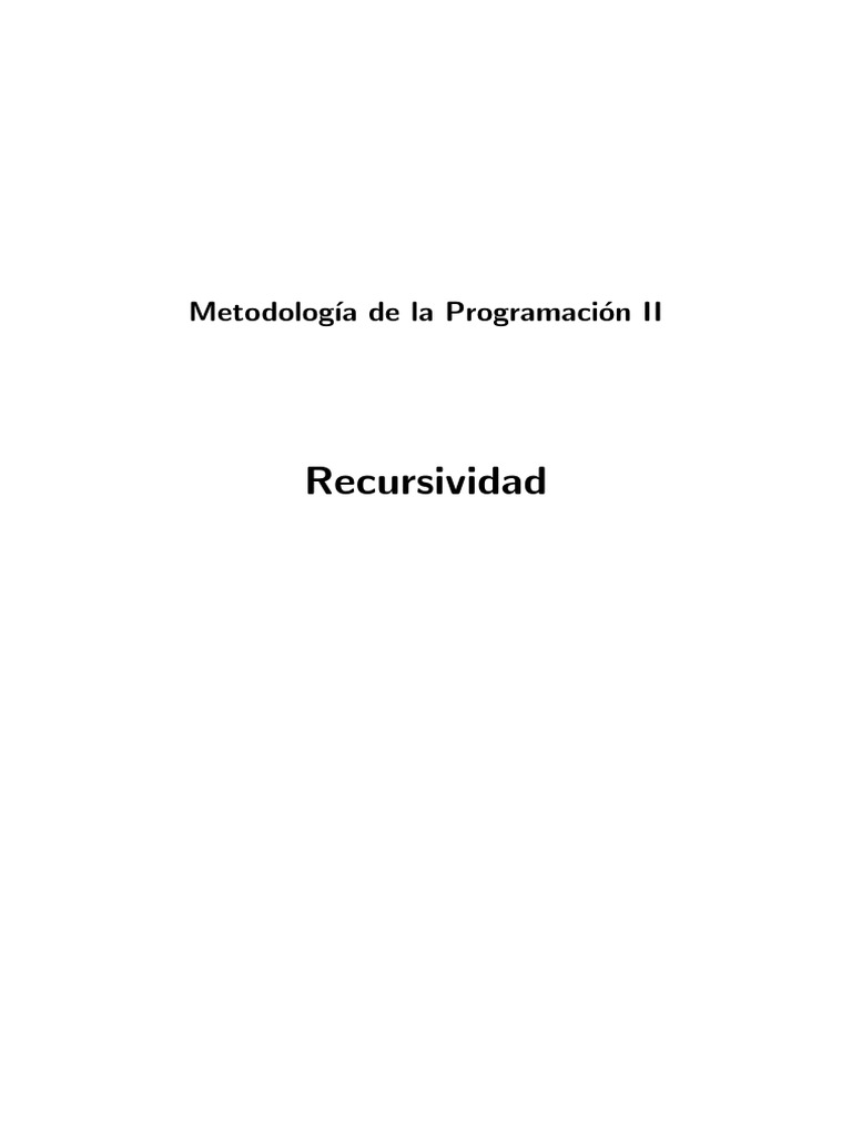 Recursividad | PDF