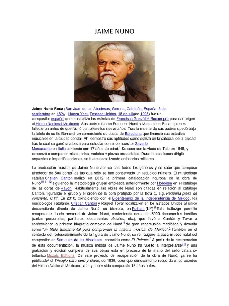 Jaime Nuno | PDF | Entretenimiento (general)