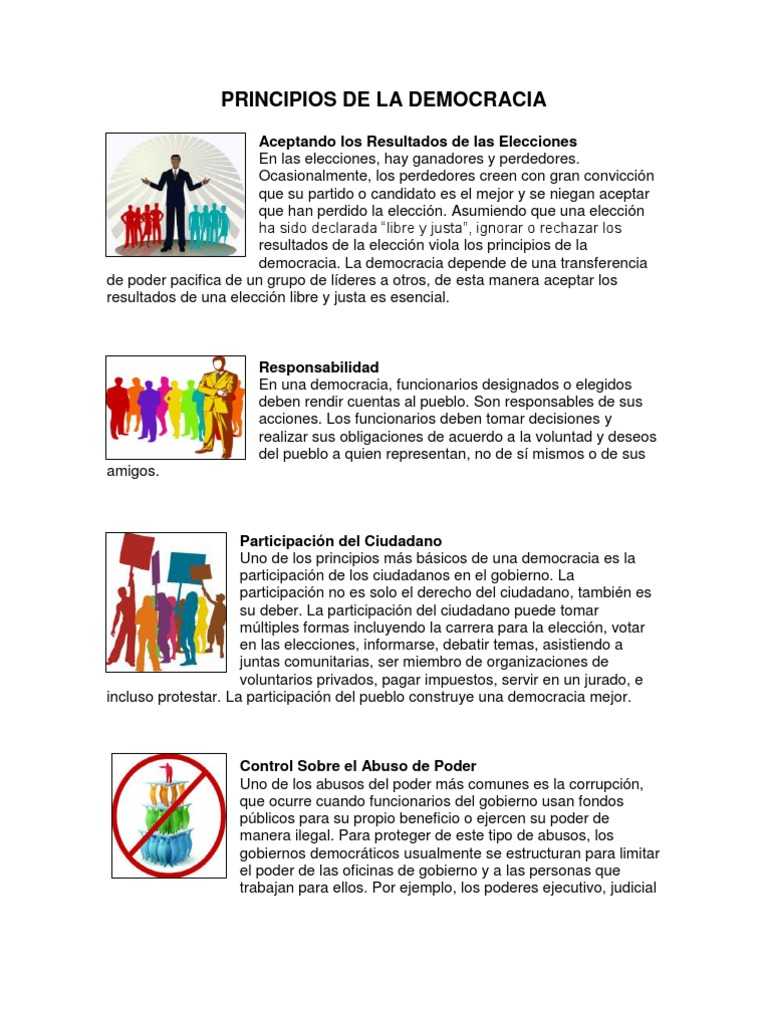 Principios de La Democracia | PDF | Democracia | Ideologías políticas