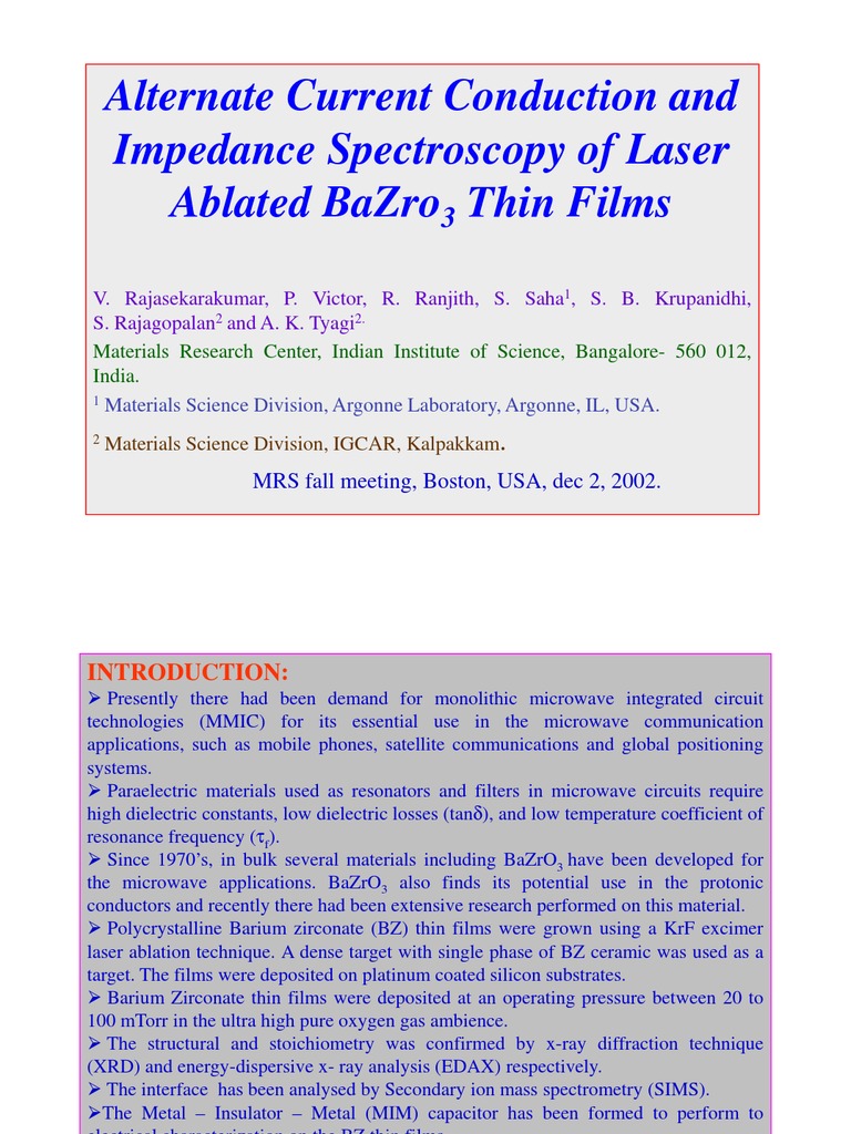 Mrs Boston 2002 | PDF | Thin Film | Electrical Resistivity And Conductivity