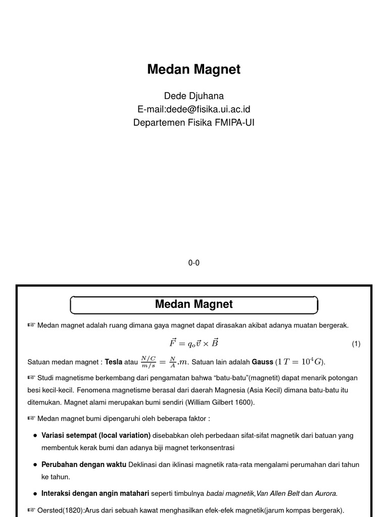 Fisika - Medan Magnet | PDF