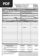 BIR Form 2306 | PDF | Withholding Tax | Value Added Tax