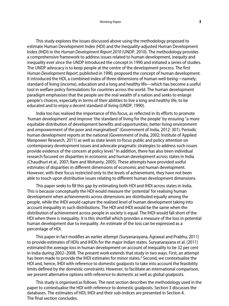 Human Development Report 2010 (UNDP, 2010) - The Methodology Provides ...