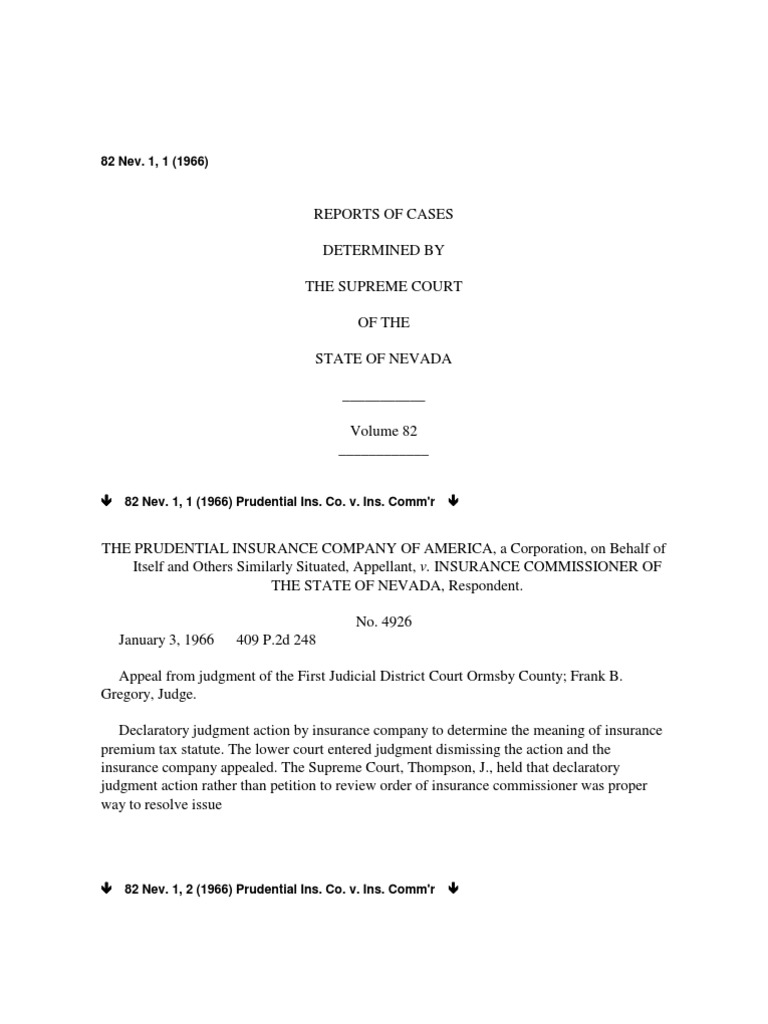 Nevada Reports 1966 (82 Nev.) PDF | PDF | Surety Bond | Cheque