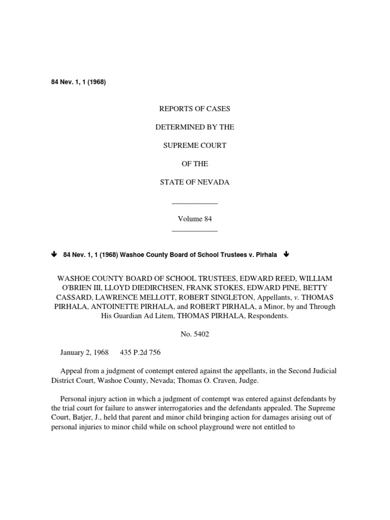 Nevada Reports 1968 (84 Nev.) PDF | PDF | Discovery (Law) | Eminent Domain