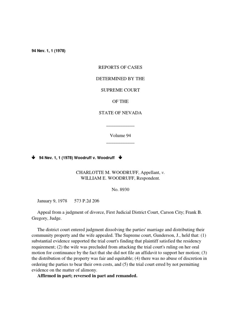 Nevada Reports 1978 (94 Nev.) PDF | PDF | Judicial Disqualification ...