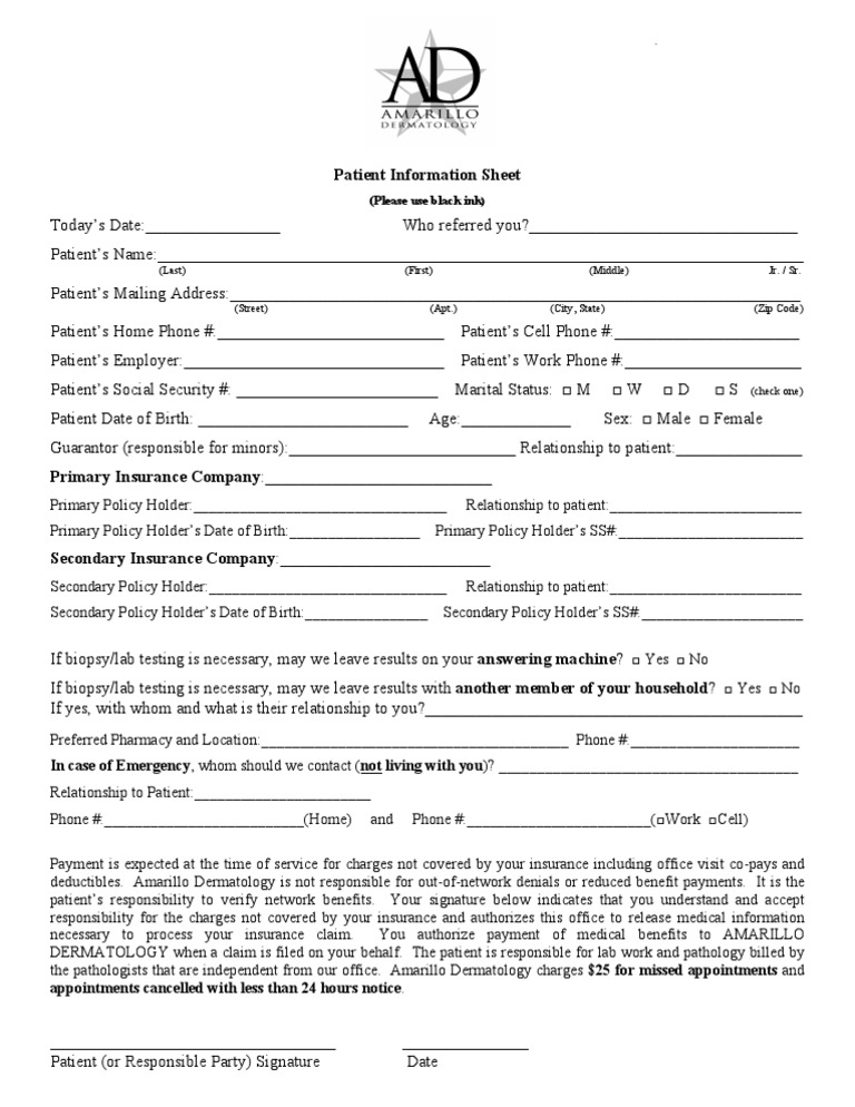 Patient Information Sheet | PDF