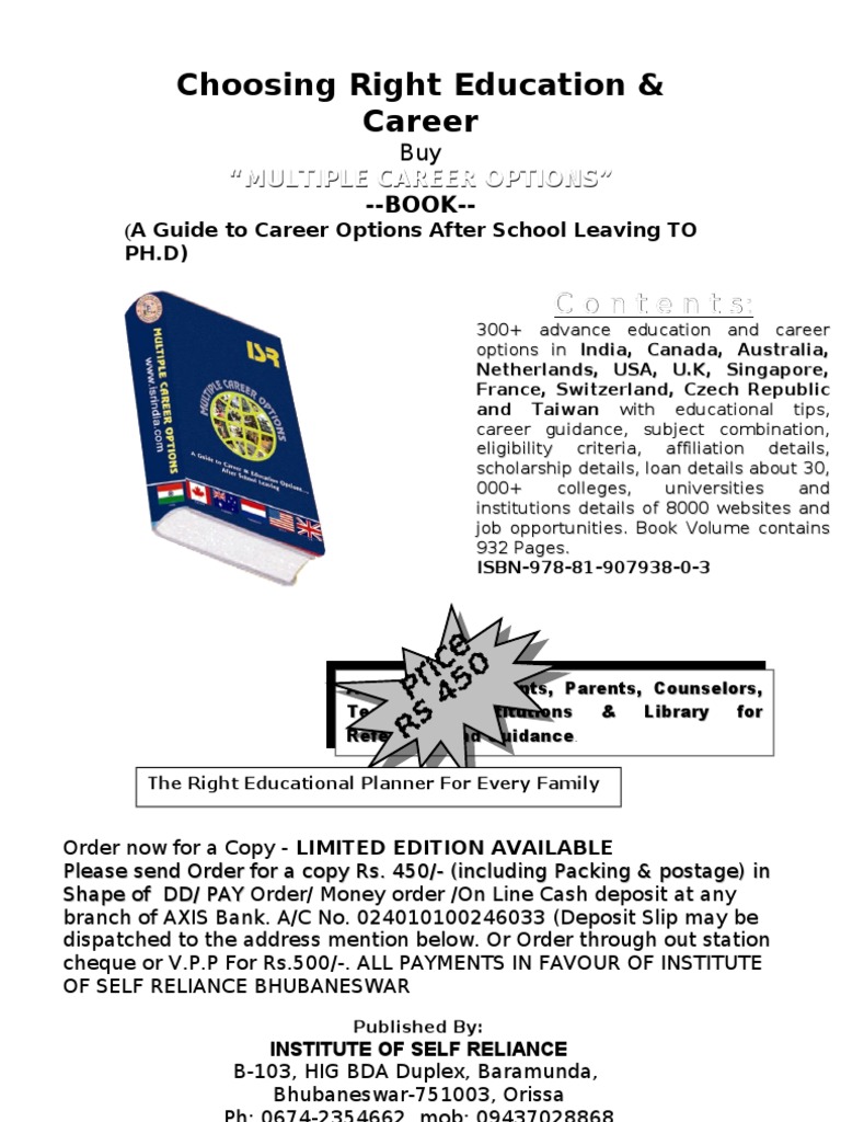 Career Guidance for Diverse Options | PDF