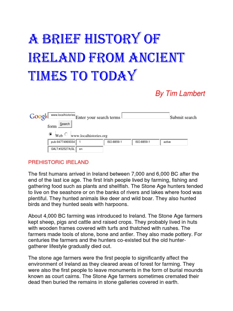 Brief History of Ire | PDF | Ireland | Saint Patrick
