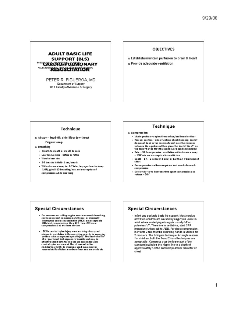 Basic Life Support | PDF | Cardiopulmonary Resuscitation | Cardiac Arrest