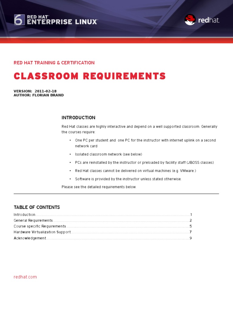 Classroom Requirements | PDF | Advanced Micro Devices | Computer Network
