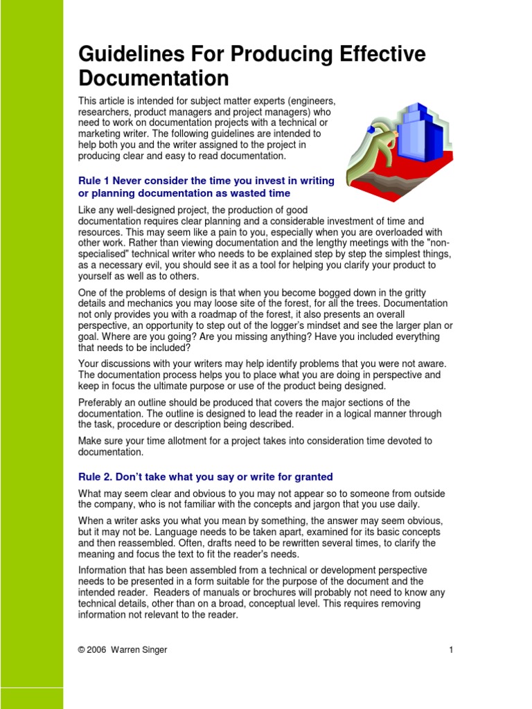 Guidelines For Producing Effective Documentation | PDF | Documentation ...