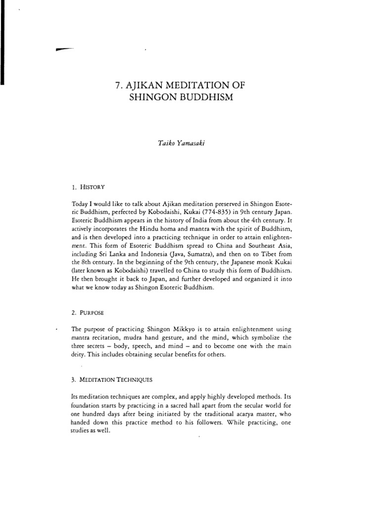 Ajikan Meditation of Shingon Buddhism | PDF