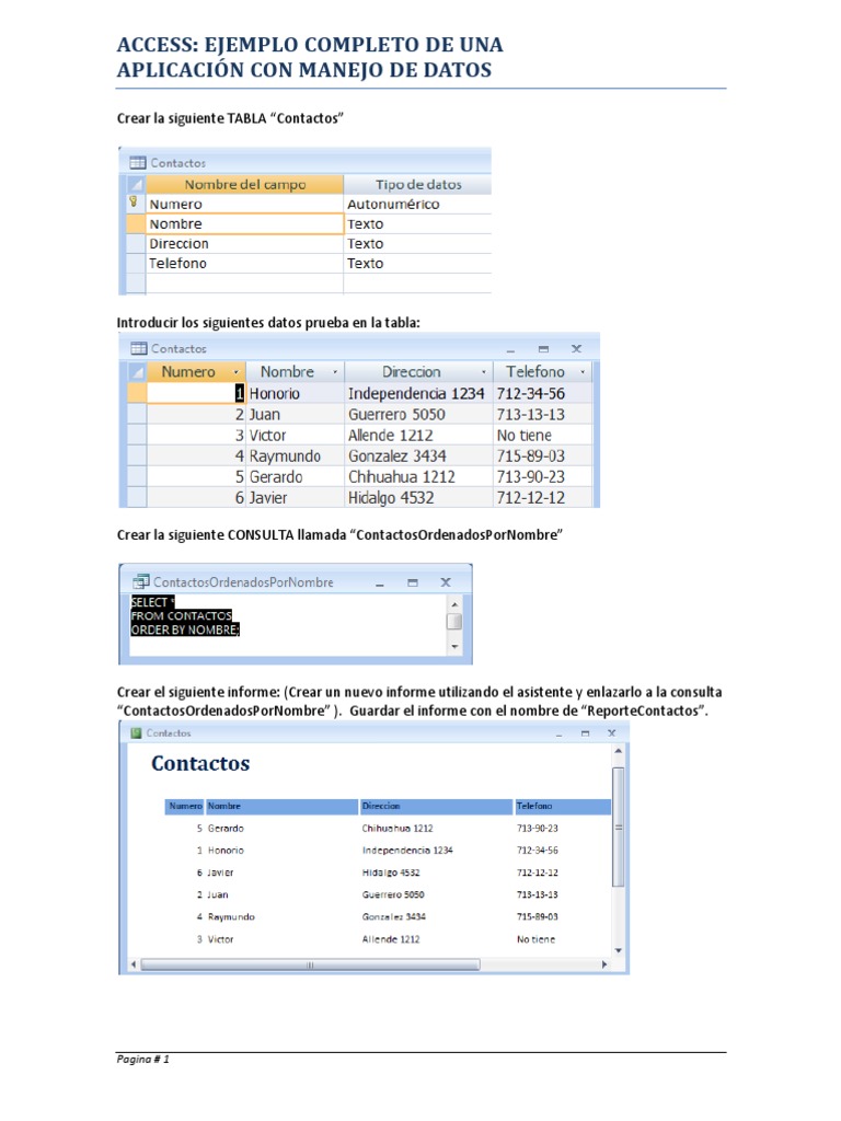 Ejercicio Completo ACCESS | Descargar gratis PDF | Programación de computadoras | Informática