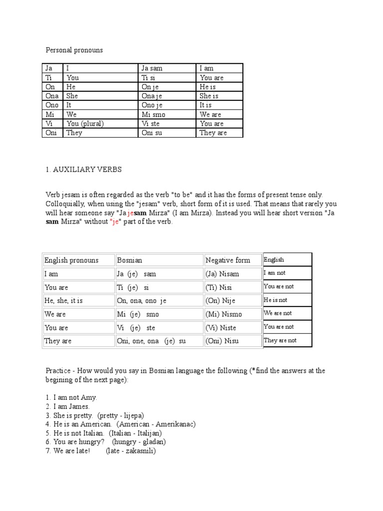 Personal Pronouns FB | PDF