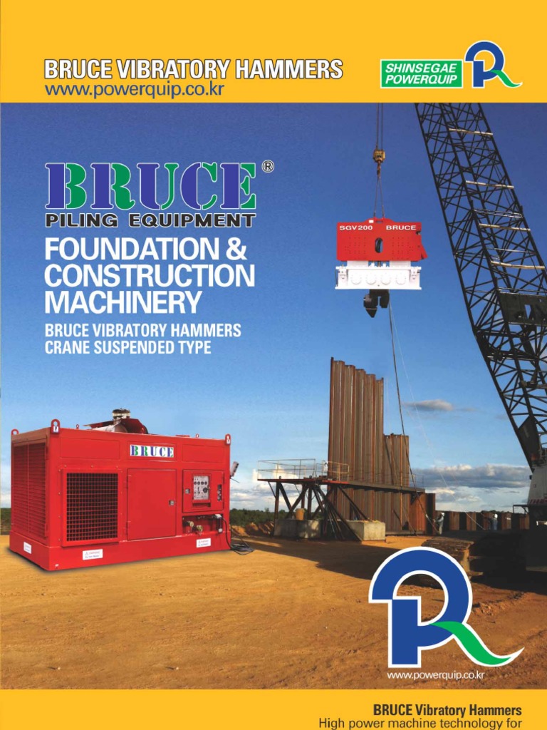 Hydraulic Vibratory Hammer Brochure-Vibro Hammer-Bruce Vibro Hammer | PDF