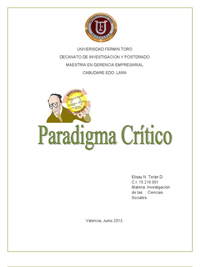 Paradigma Critico | PDF | Paradigma | La teoría crítica