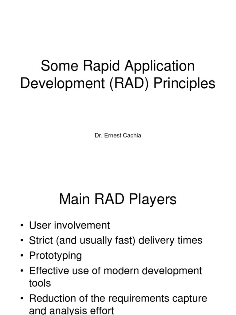 Key RAD Principles and DSDM Framework | PDF | Business