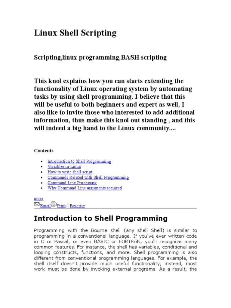 Linux Shell Scripting Download Free Pdf Shell Computing Command Line Interface