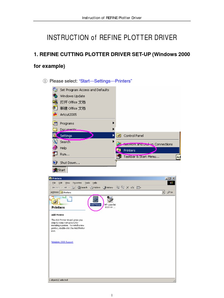 Instructions of Liyu Plotter Driver | PDF | Device Driver | Page Layout