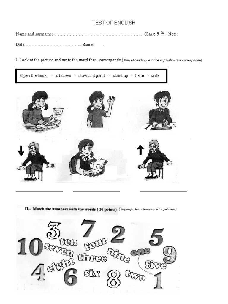 Exámenes Diagnósticos de Inglés | PDF | Beverages | Foods