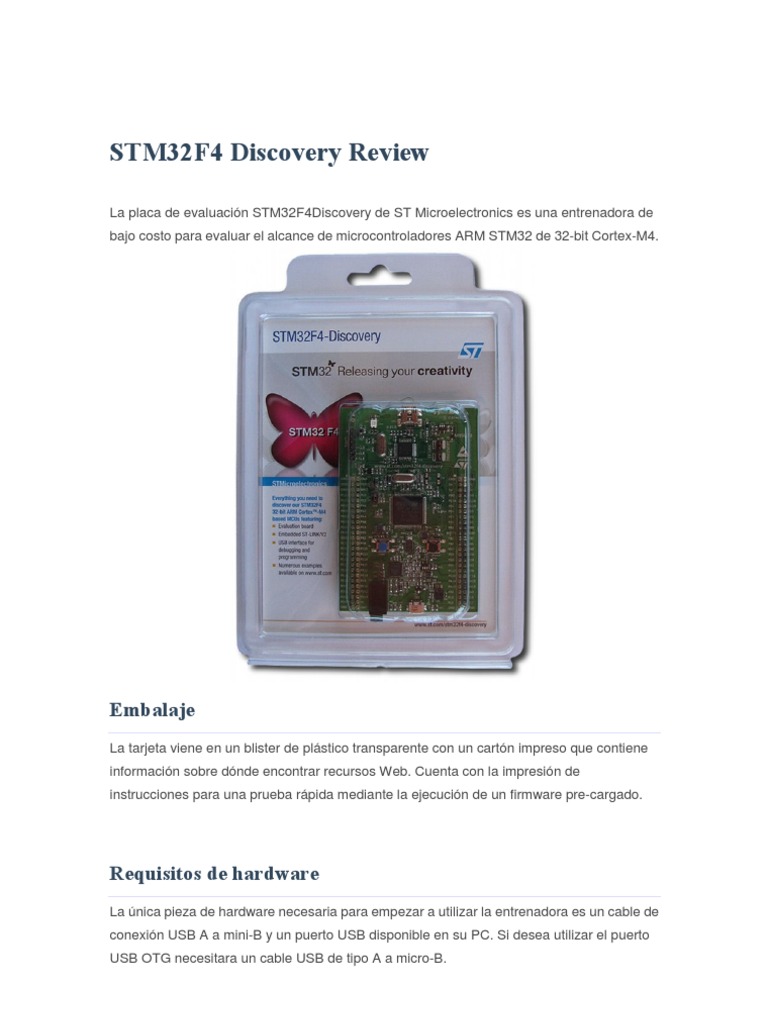 STM 32 F 4 Discovery | PDF | USB | Microcontrolador