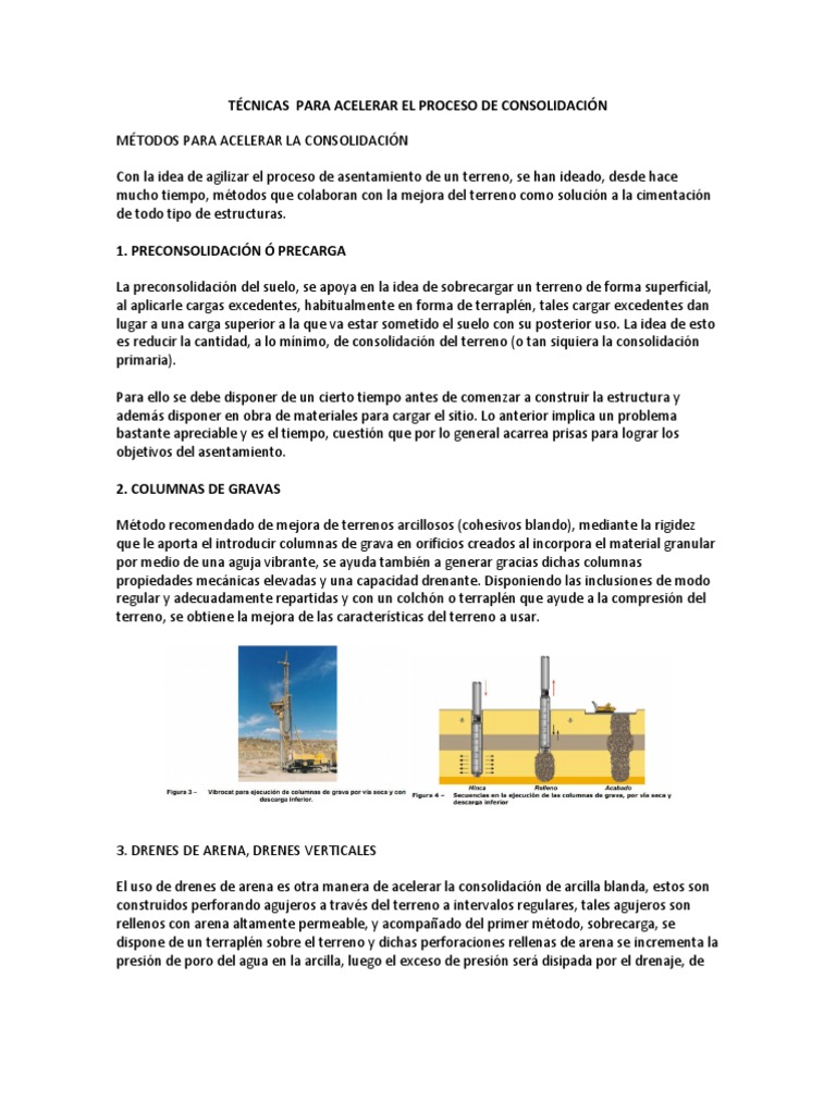Técnicas para Acelerar El Proceso de Consolidación | Fundación ...
