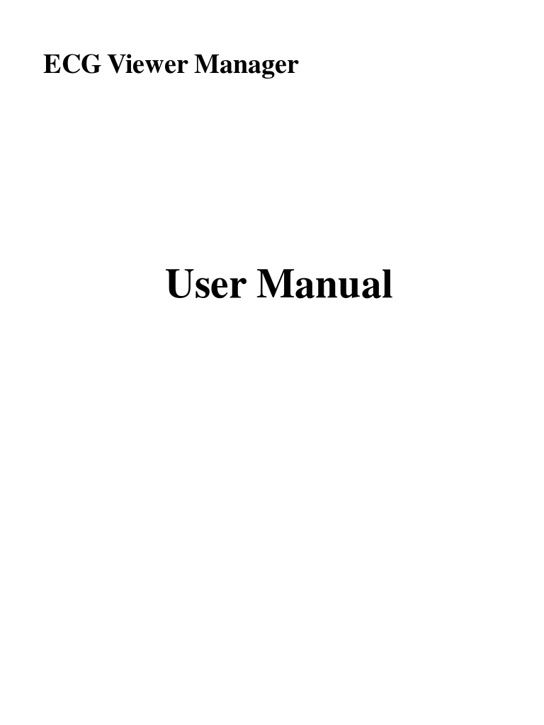 Ecg Viewer User Manual | PDF | Installation (Computer Programs ...