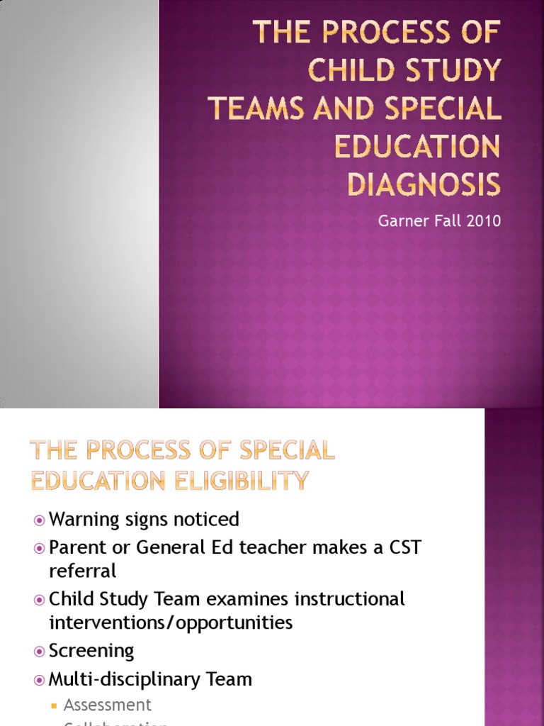 The Process of Child Study Teams and Special | PDF | Individualized ...