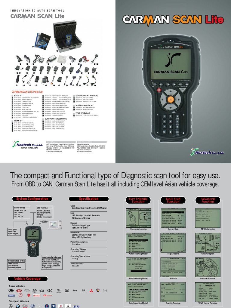 CarmanScan Lite Diagnostic Tool Overview | PDF | Land Vehicles | Road ...