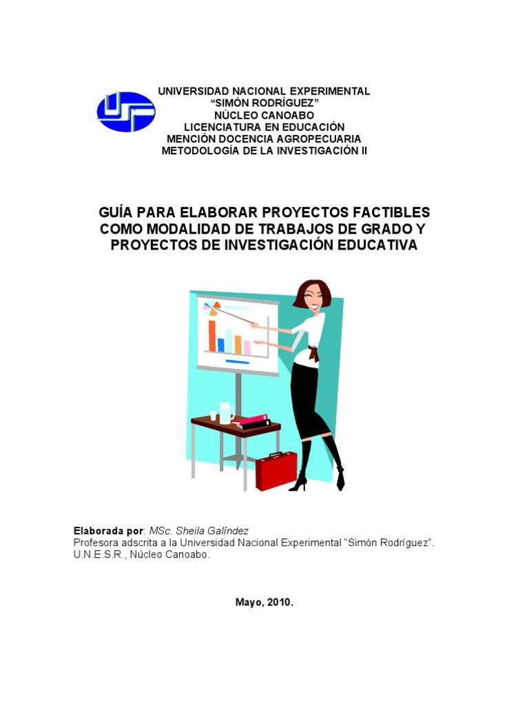 Guia para Proyecto Factible | Descargar gratis PDF | Planificación | Diseño