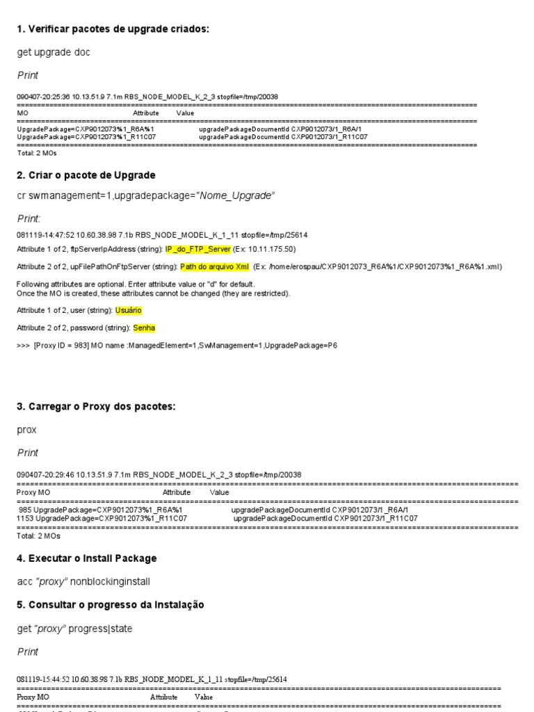 Moshell 25 Upgrade Package Guide | PDF | Computers