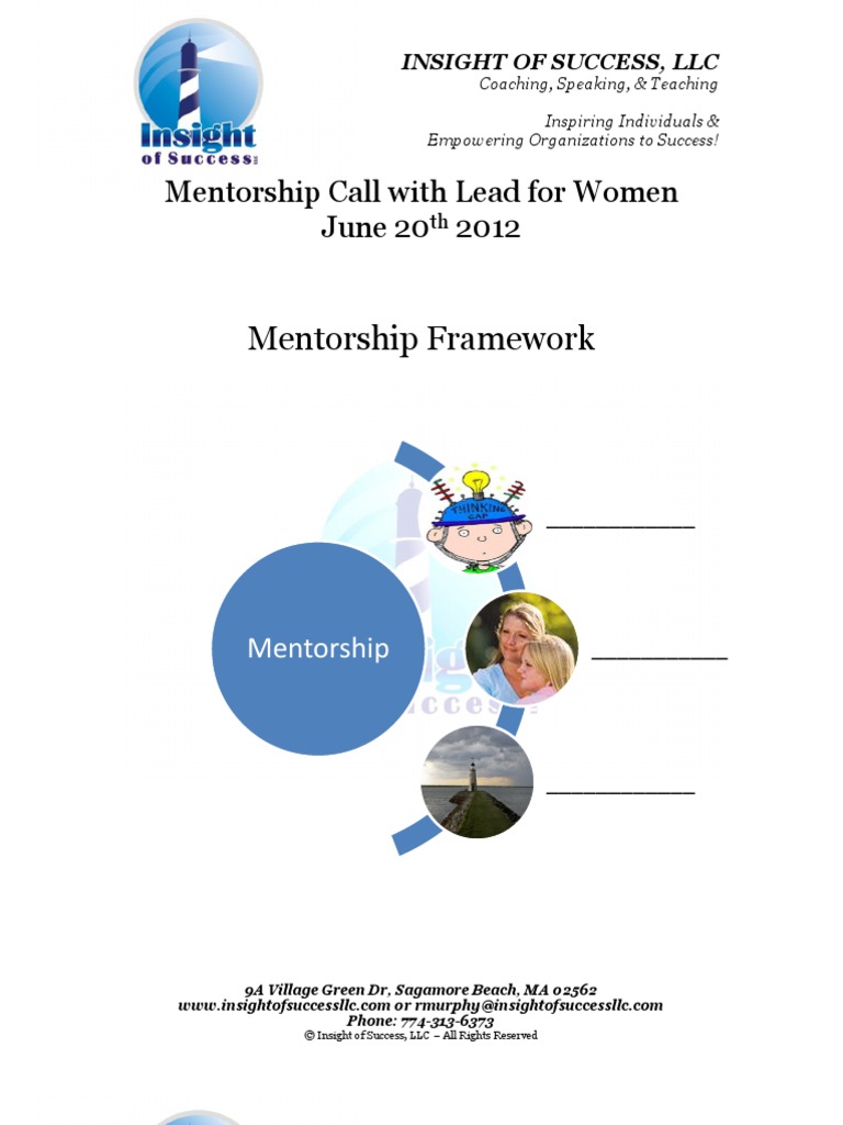 Mentorship Framework: Mentorship Call With Lead For Women June 20 2012 ...