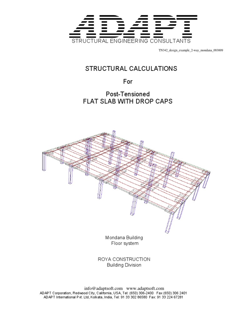 Design Example 2-Way Slab | Prestressed Concrete | Strength Of Materials
