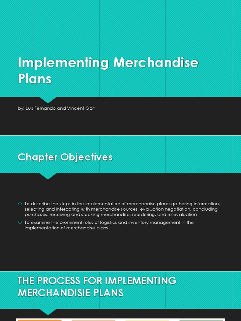 Implementing Merchandise Plans | PDF | Retail | Logistics
