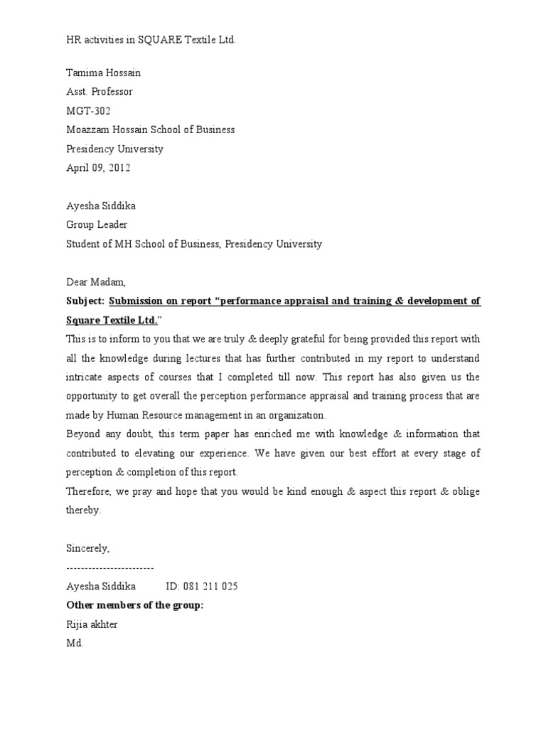 Square-Textiles-Limited-HRM Final | PDF | Human Resource Management ...