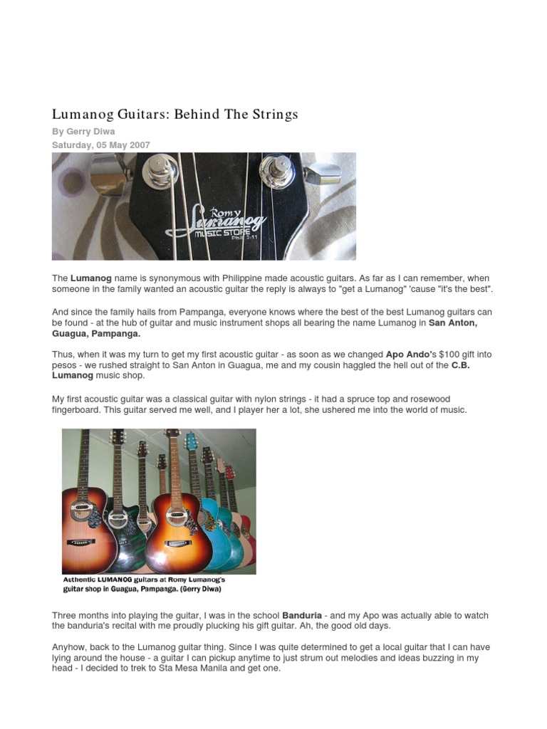 Lumanog Guitars | Guitars | Classical Guitar