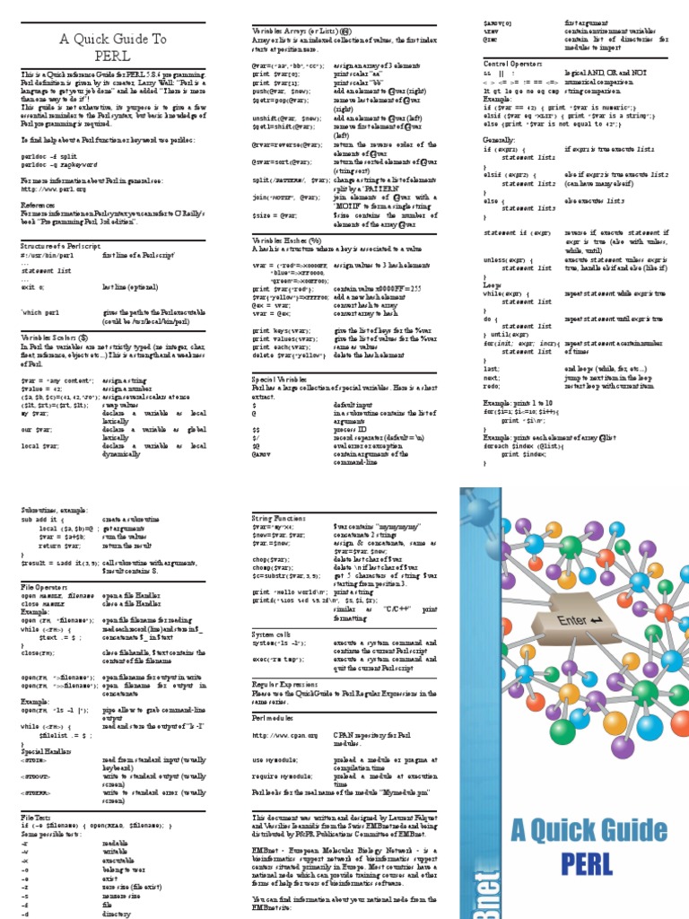 A Quick Guide To Perl Pdf Control Flow Perl