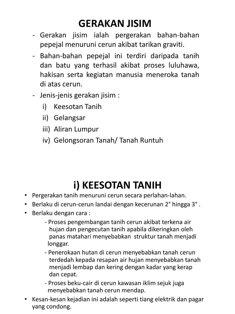 Gerakan Jisim | PDF