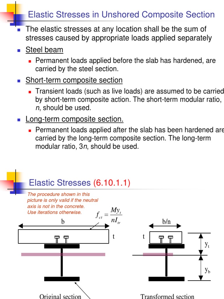 Elastic Stresses in Unshored Girders | PDF | Buckling | Strength Of ...