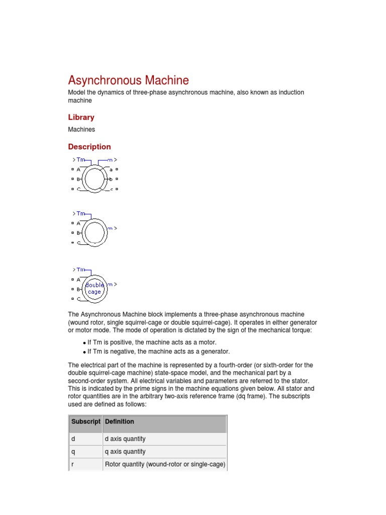 Asynchronous Machine | PDF | Power Inverter | Inductance