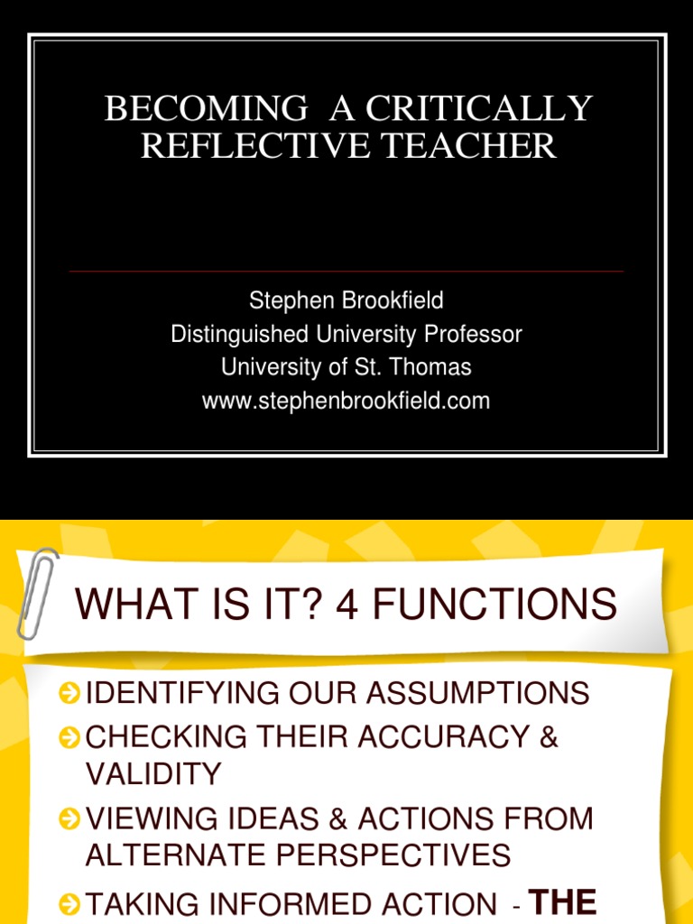 Critical Thinking-Becoming Critically Reflective | PDF | Critical ...