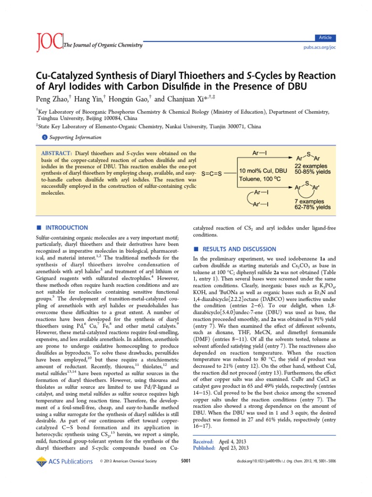 Thiophenol Synthesis | PDF | Chemical Reactions | Chemical Compounds