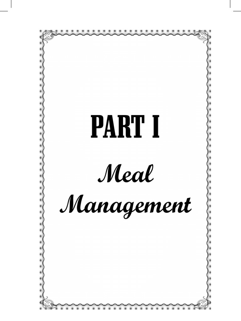 A Guide To Meal Management and Table Service | PDF | Vitamin | Dietary ...